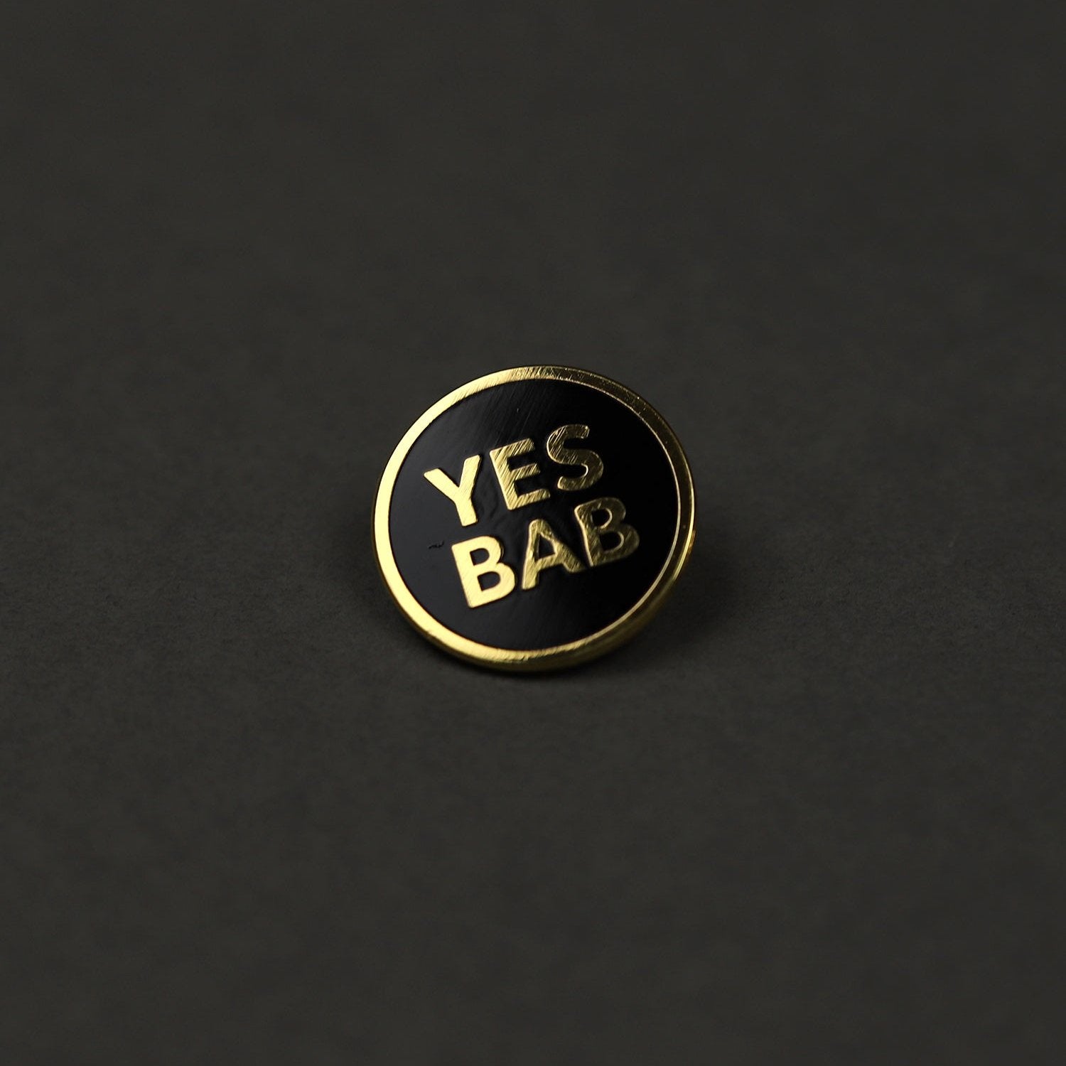 Yes Bab Round Enamel Pin